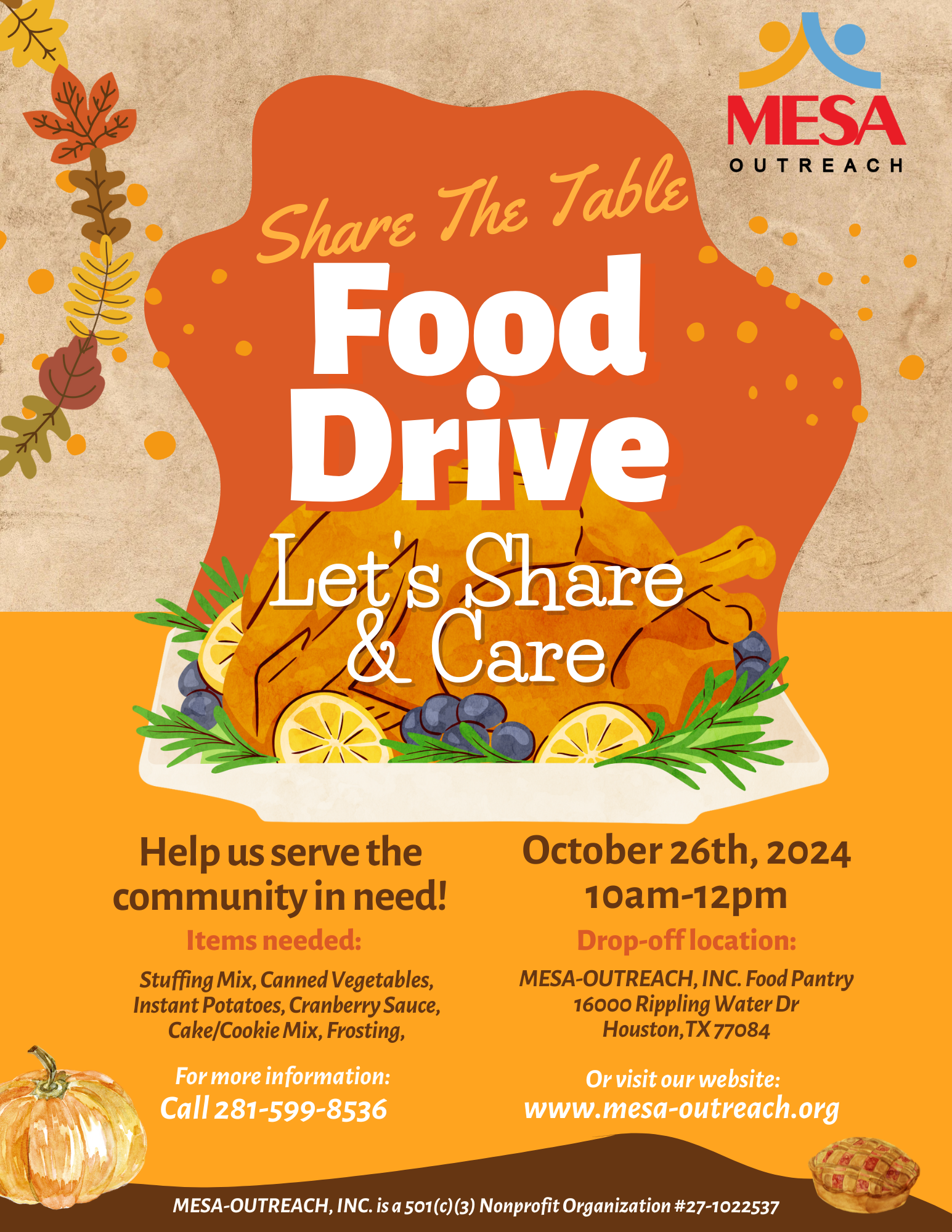 Share the Table Food Drive – MESA Outreach